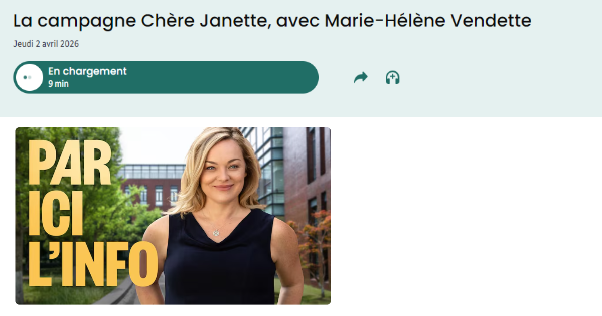 Marie-Hélène Vendette au micro de ICI Première - figm